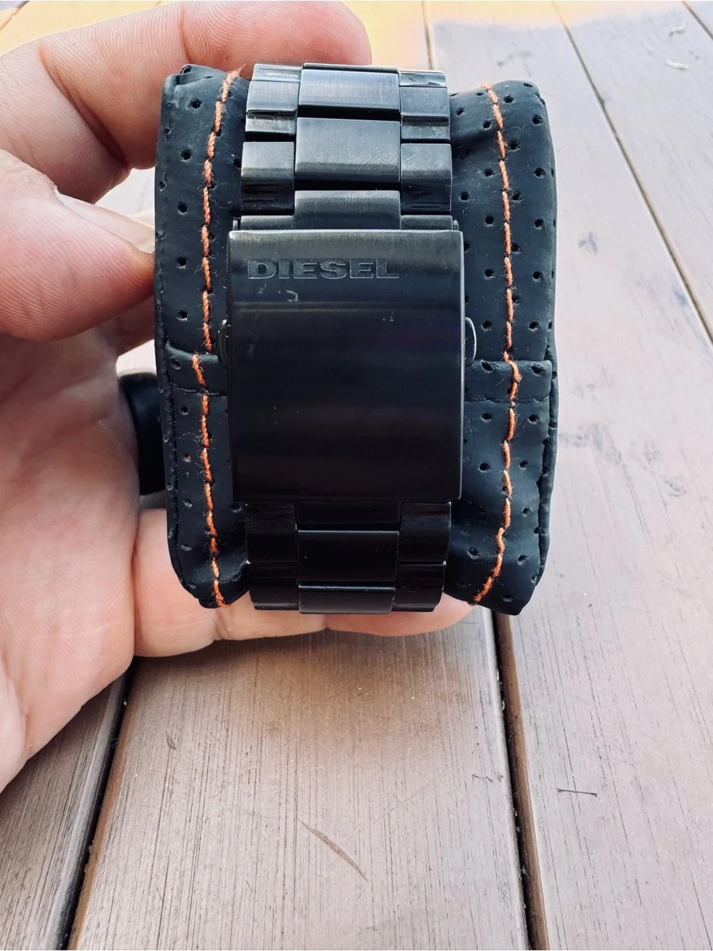 Diesel | Accessories | Diesel Mens Black Watch With Orange Dial | Poshmark